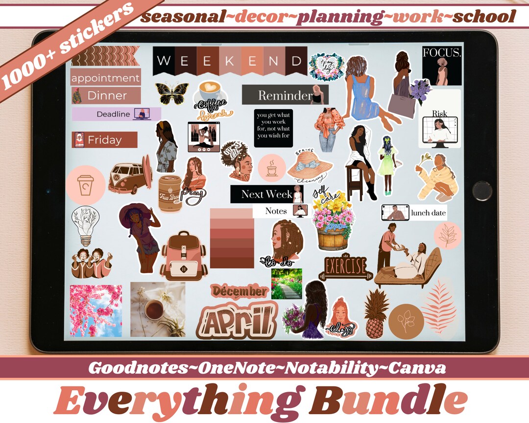 EVERYTHING Digital Planner Stickers Digital Summer Stickers Goodnotes ...