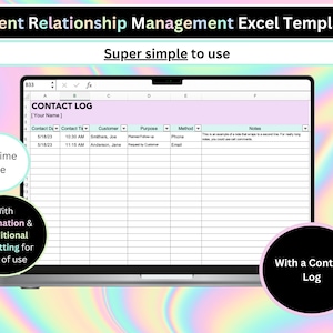 Customer Relationship Management Template Excel CRM Template Client ...