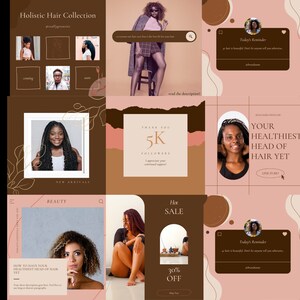 Hairstylist Instagram Templates Canva Haircare Instagram Post Template ...