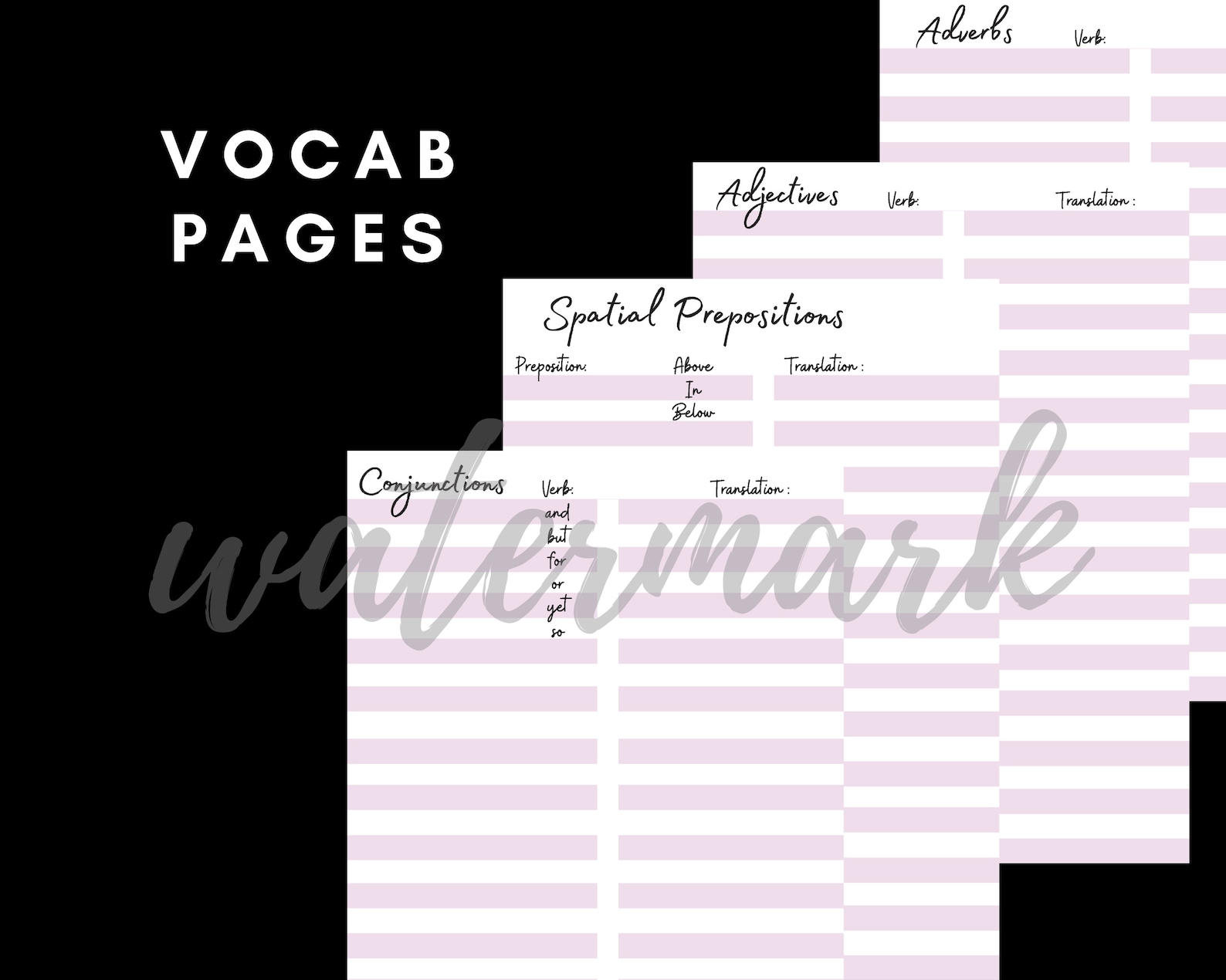Language Learning Journal Spreads ULTIMATE Bundle for Language - Etsy