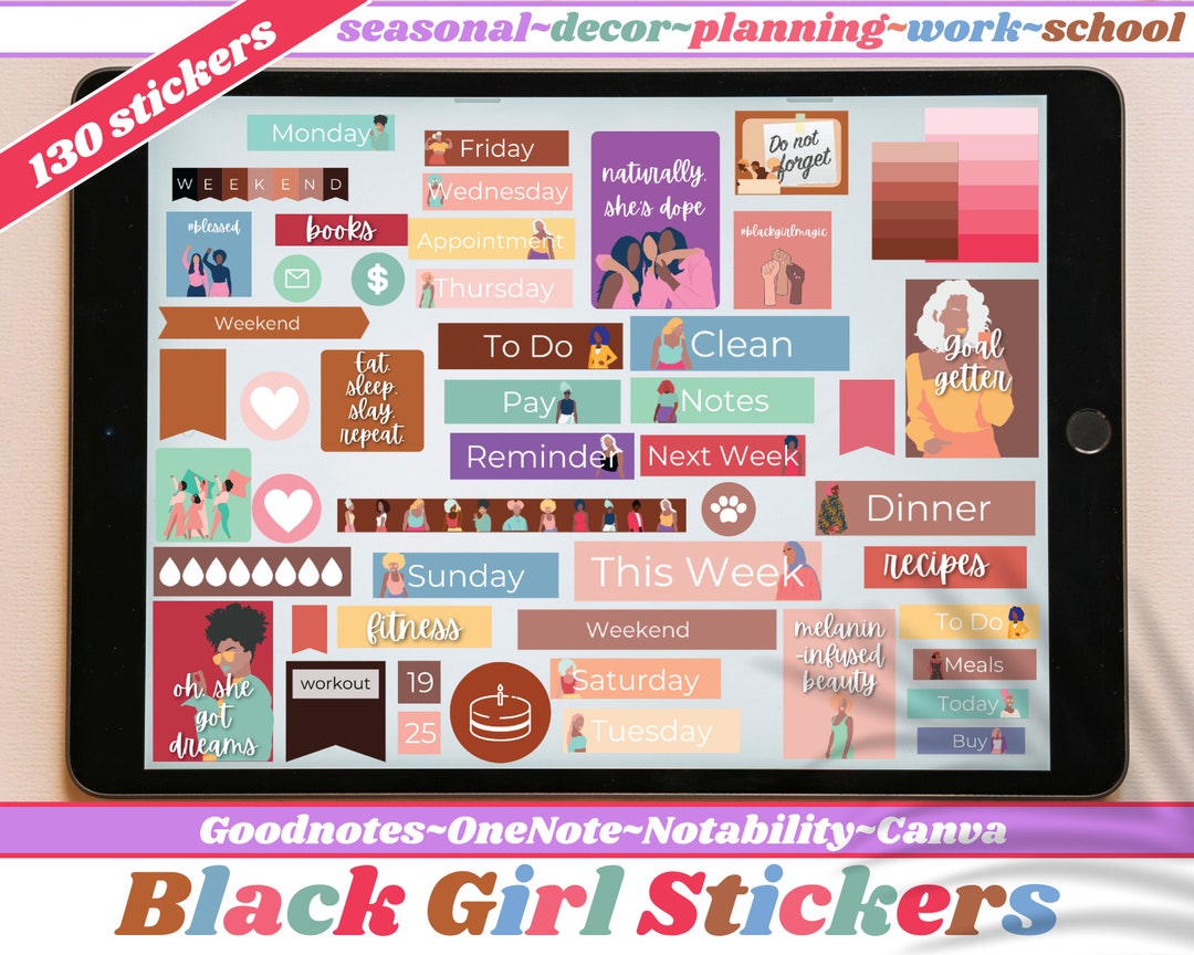Lifestyle Digital Stickers for Goodnotes Cute Daily Pre-cropped Digital ...