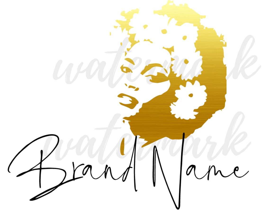 Black Woman Logo, Black Girl Logo Design, Hairstylist Logo Premade ...