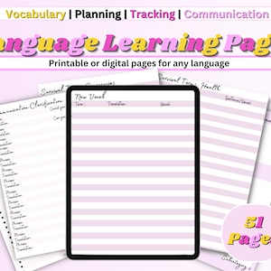 Language Learning Journal Spreads ULTIMATE Bundle for Language - Etsy