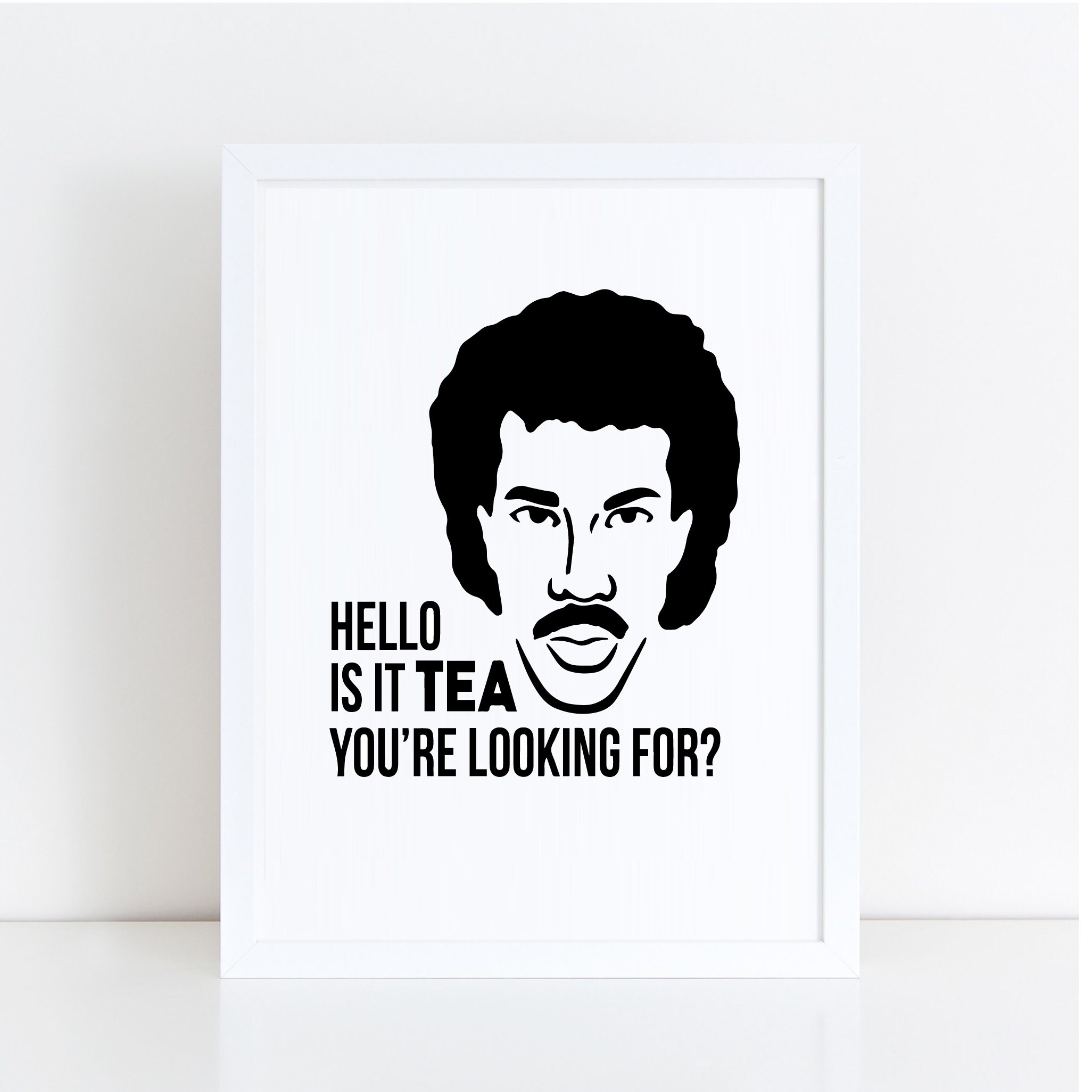 Kitchen Wall Art Hello is It Tea You're Looking For - Etsy