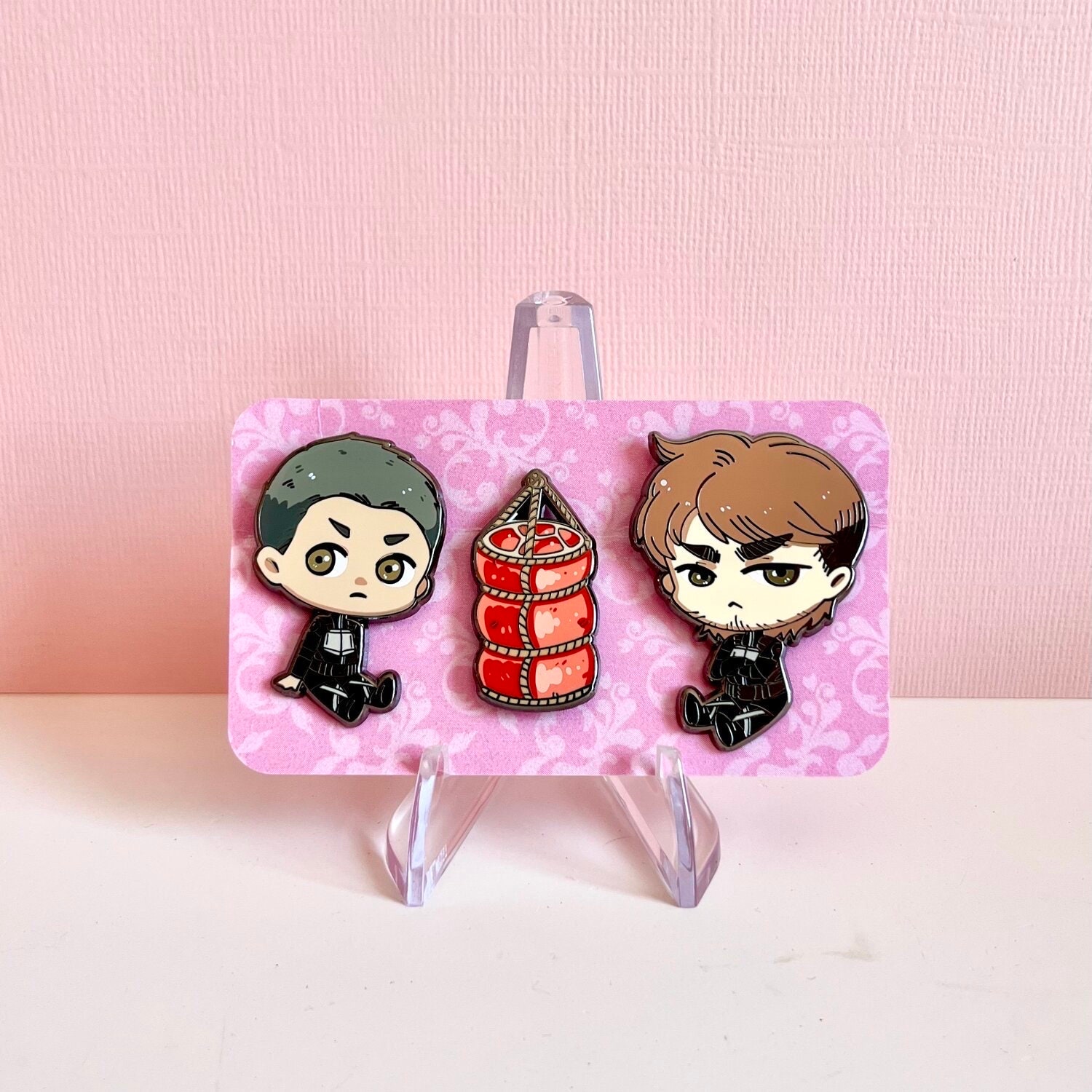 Attack on Titan: Jean Connie and Meat Enamel Pins - Etsy