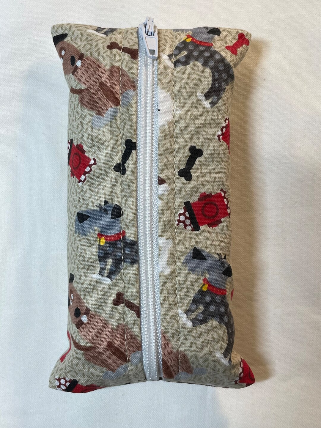Zippered Pocket Tissue Holder, Fabric Travel Tissue Pouch, Dogs - Etsy