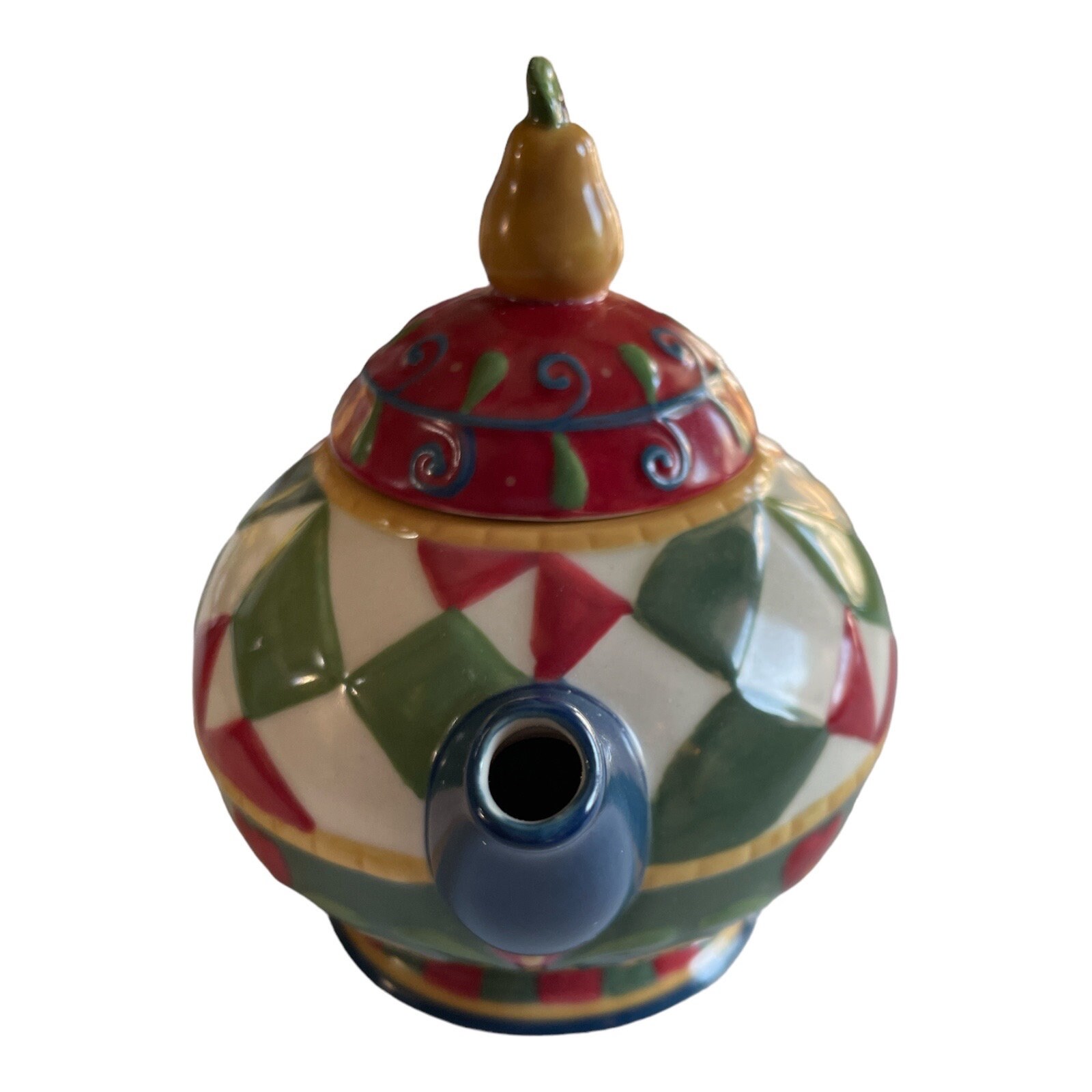 Jim Shore Pear Teapot Candle With Removable Lid Scented Porcelain ...