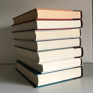 Gray White Maroon Black Decorative Book Set, Books for Staging, Vintage ...