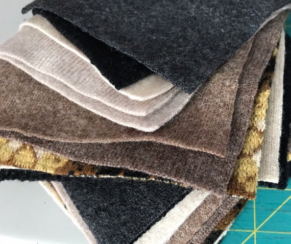 Felted Wool Squares 6x6 Upcycled DIY Crafting Mittens | Etsy
