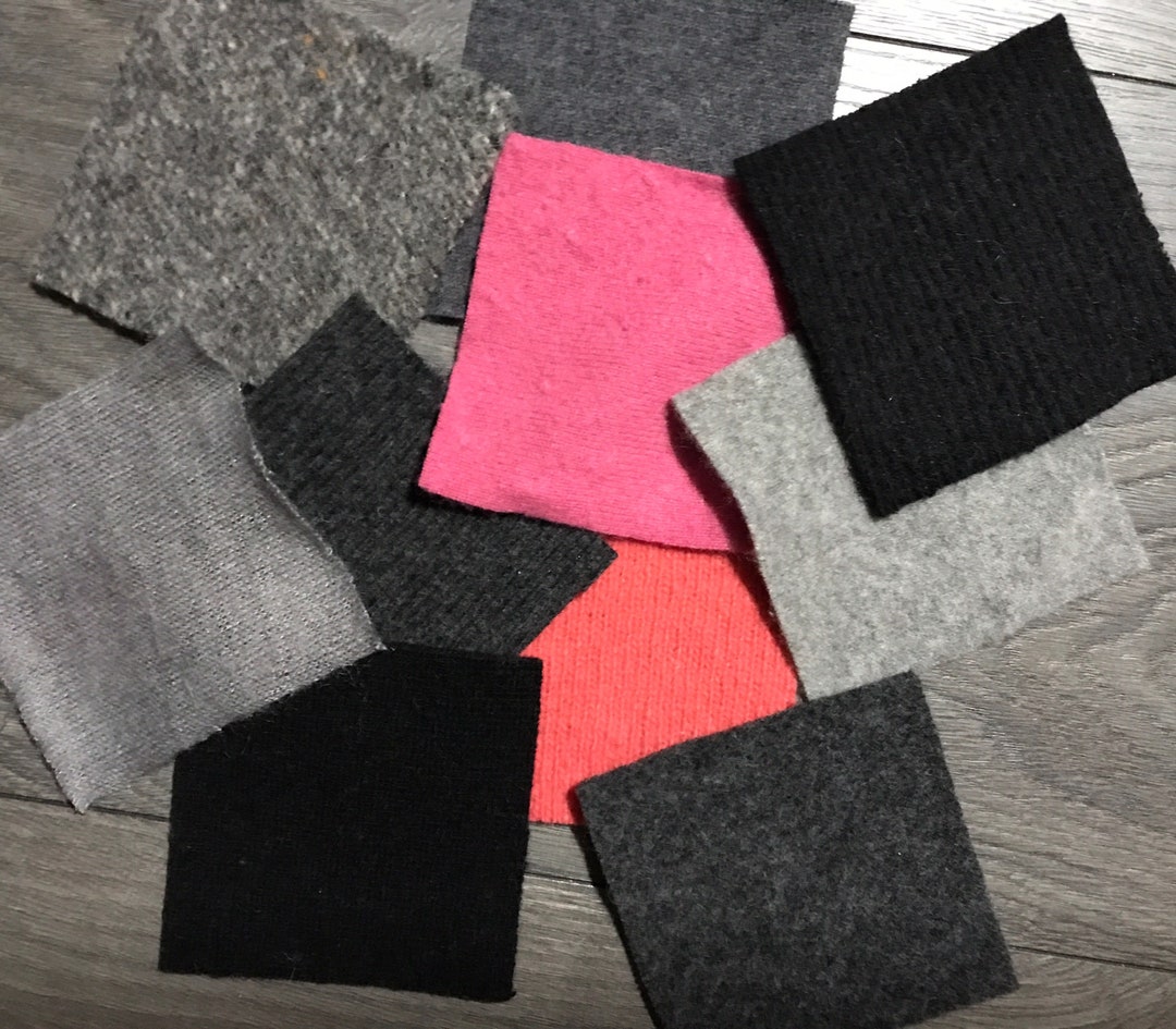 Felted Wool Squares, 4”x4”, Upcycled, DIY, Crafting, Mittens, Penny ...