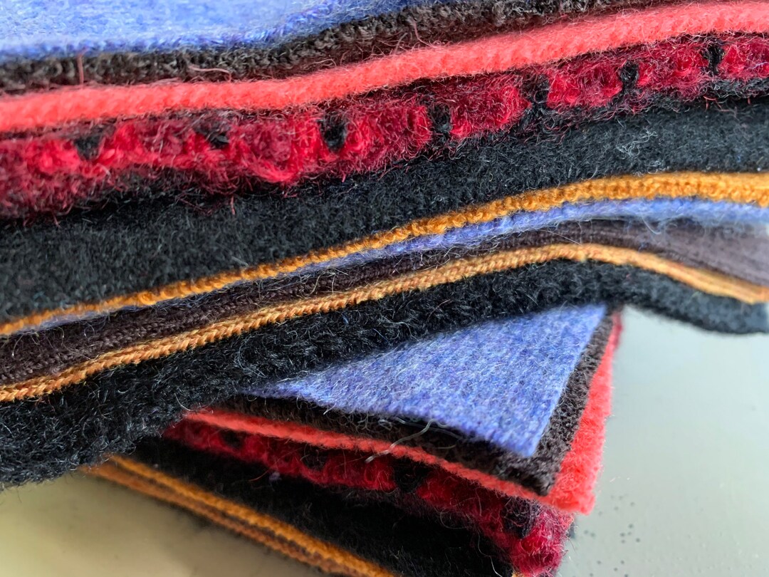 Felted Wool Squares 6”x6”, Upcycled, DIY, Crafting, Mittens, Penny Rugs ...