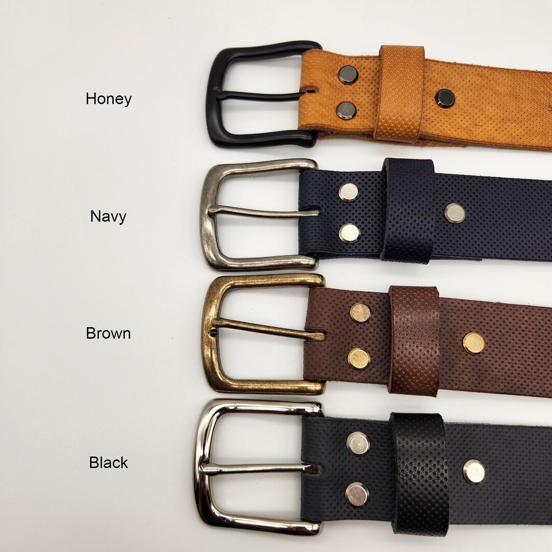 Dotted Textured Casual Leather Belt - 1.5 Inch Wide - Etsy