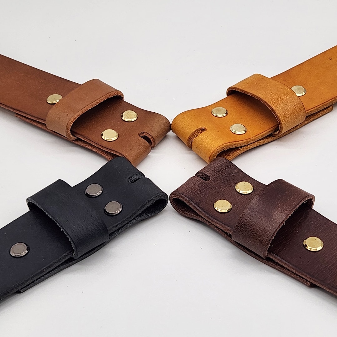 100% Full Grain Cowhide Interchangeable Replacement Leather Belt Strap ...