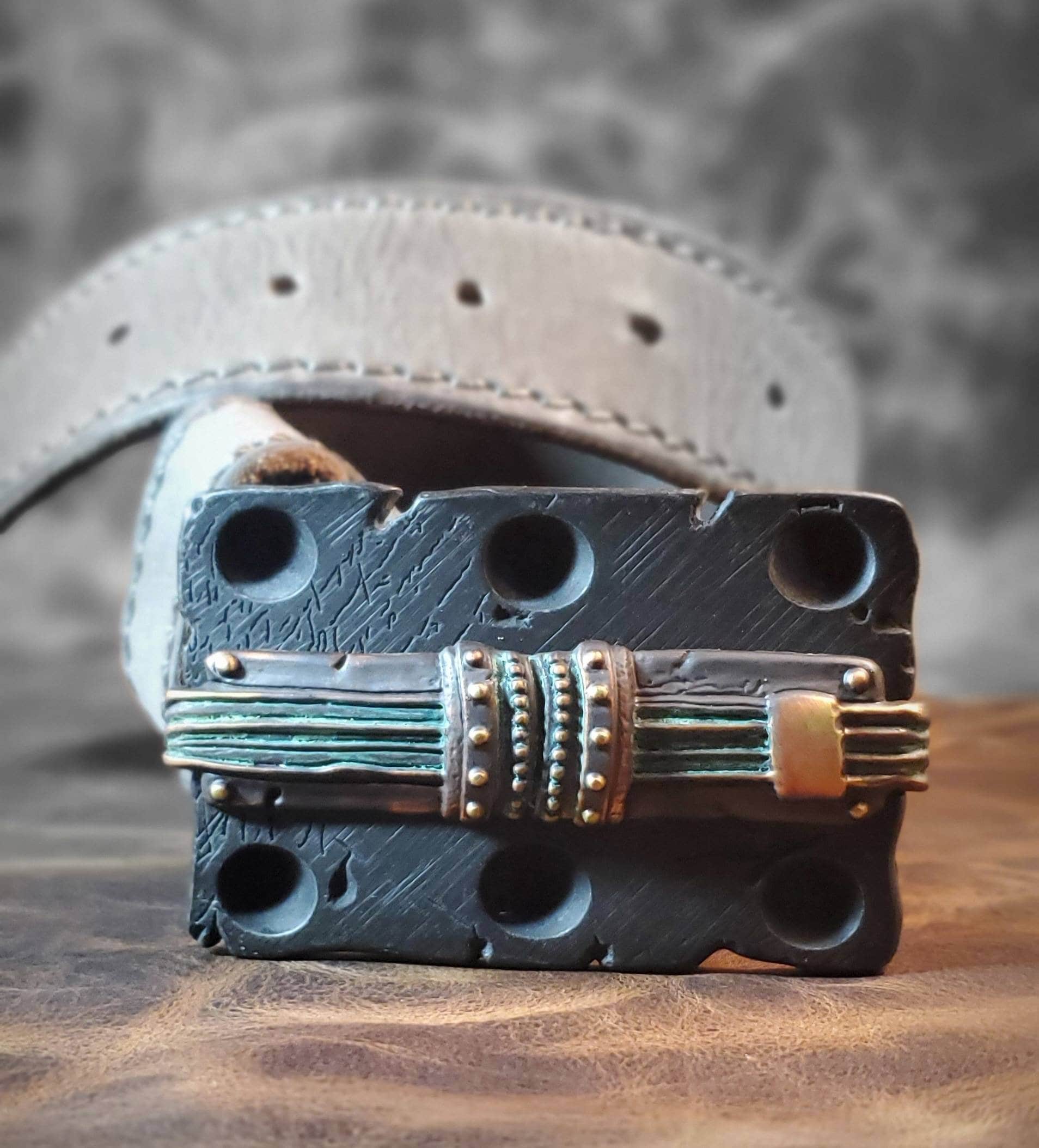 Vintage Full Grain Belt With Steampunk Style Buckle - Etsy
