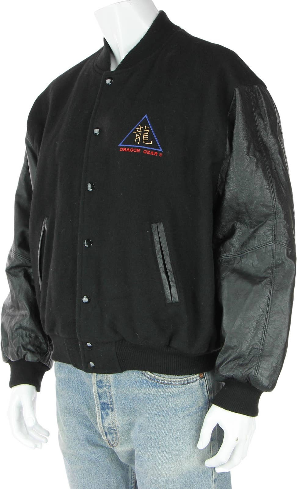 Y2K Vintage Dragon Gear USA Made Chinese Dragon Black Letterman Varsity ...
