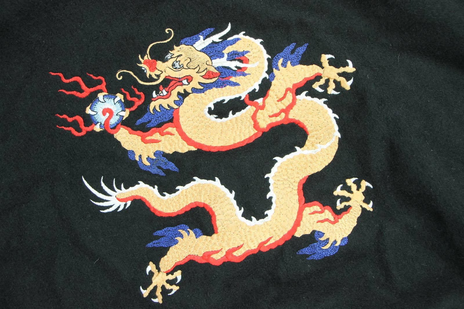 Y2K Vintage Dragon Gear USA Made Chinese Dragon Black Letterman Varsity ...
