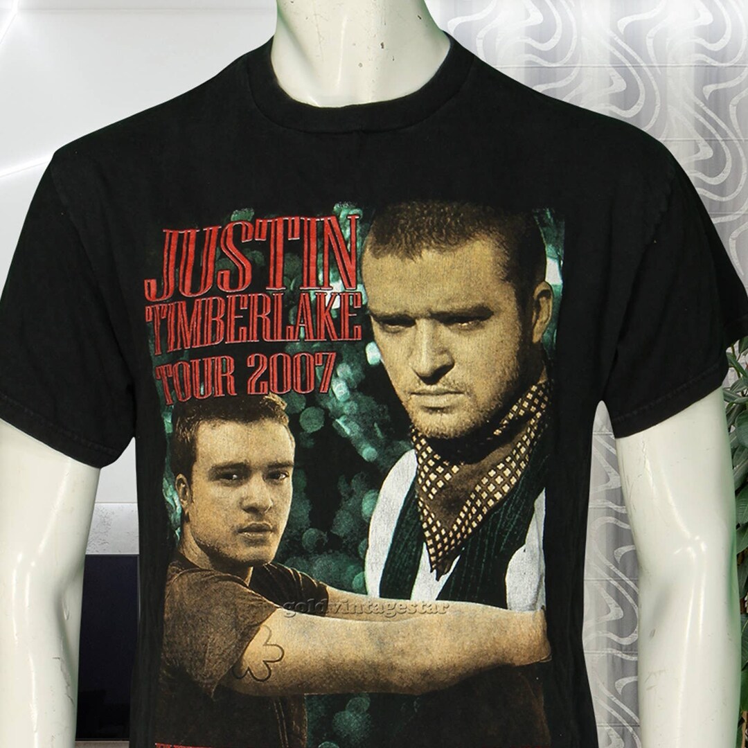 Y2K Vintage Justin Timberlake Pink Tour 2007 Future Sex Love Show Rap T ...