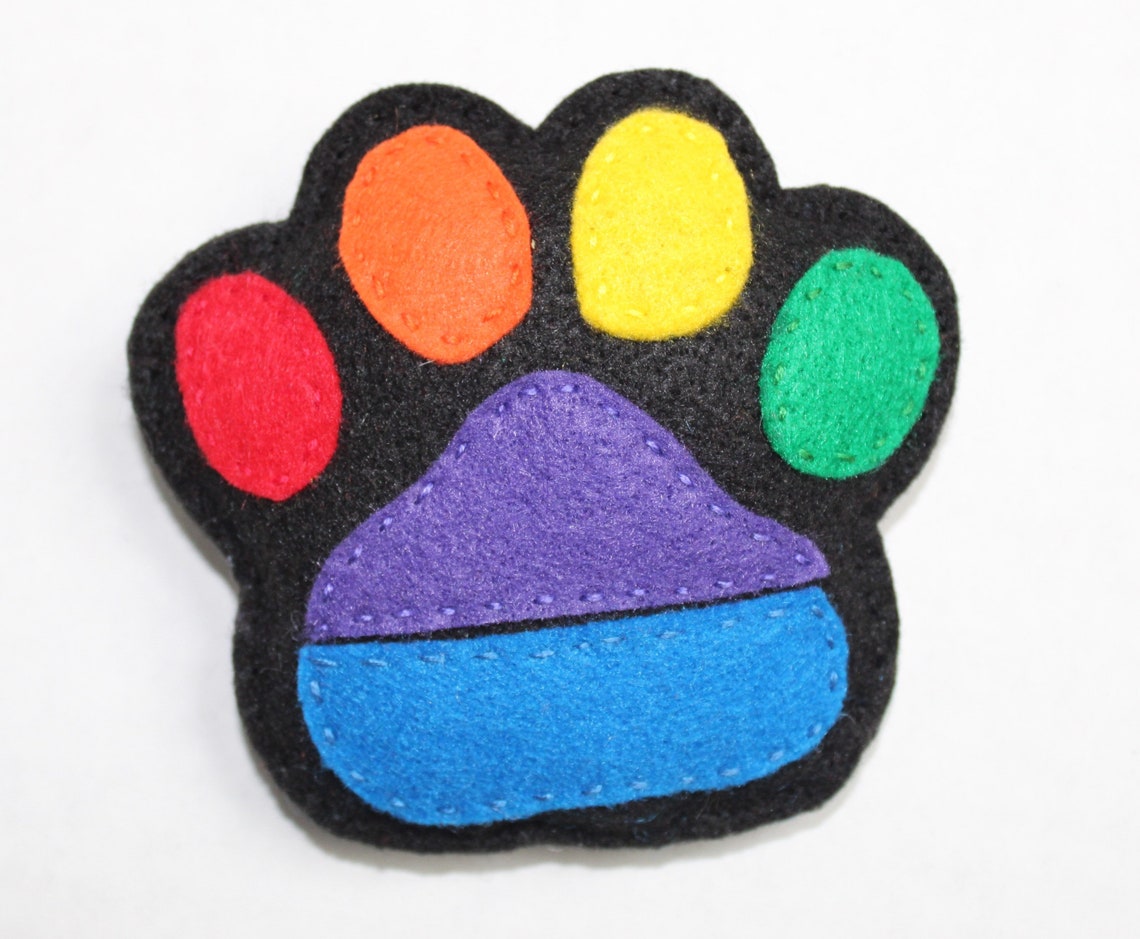 Rainbow Paw Print Cat Toy Catnip Paw Print Rainbow Catnip Toy - Etsy