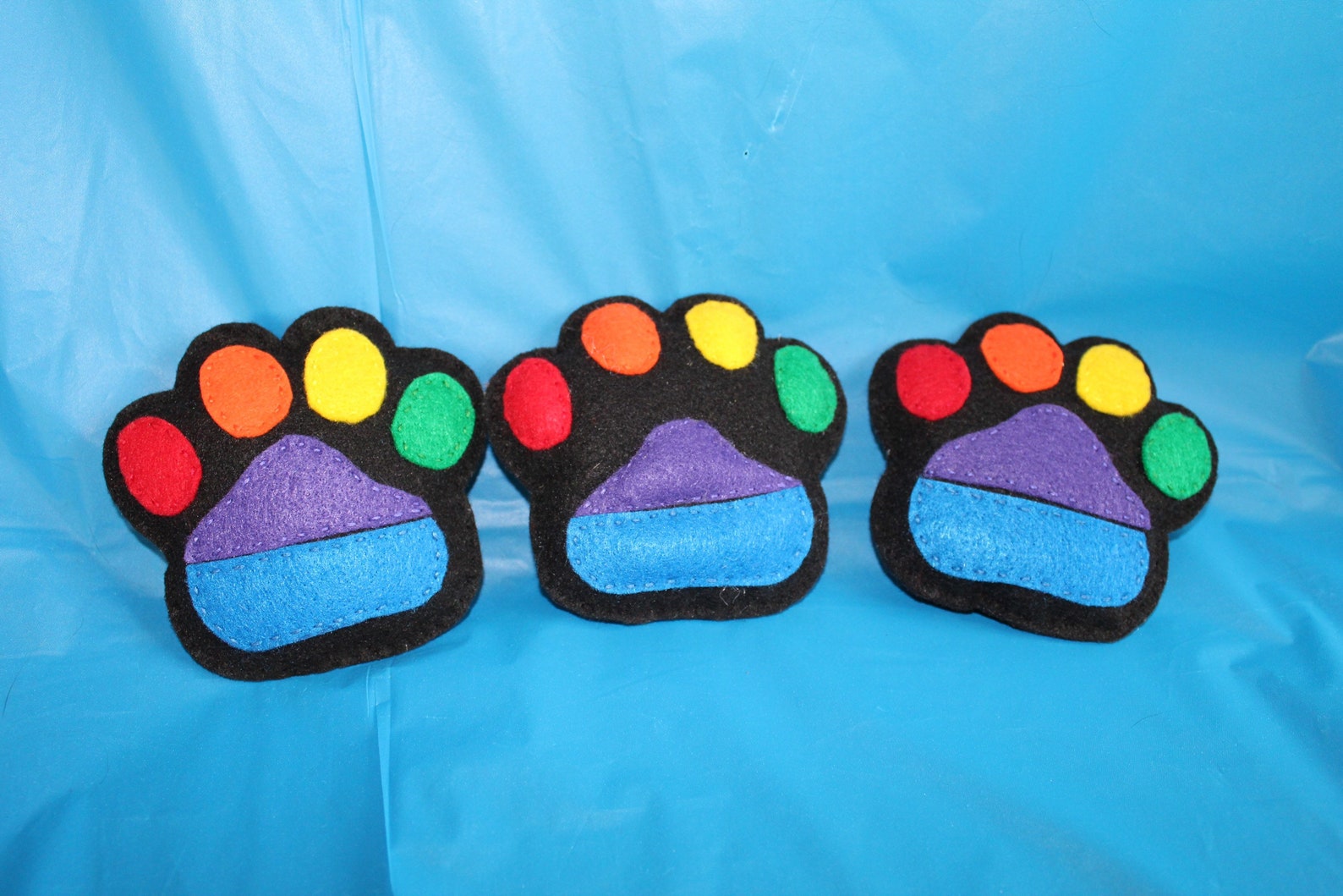 Rainbow Paw Print Cat Toy Catnip Paw Print Rainbow Catnip Toy - Etsy