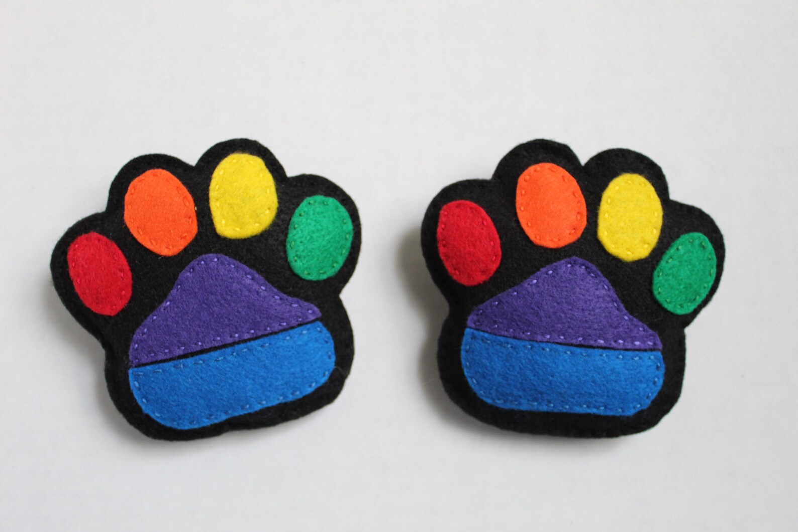 Rainbow Paw Print Cat Toy Catnip Paw Print Rainbow Catnip Toy - Etsy