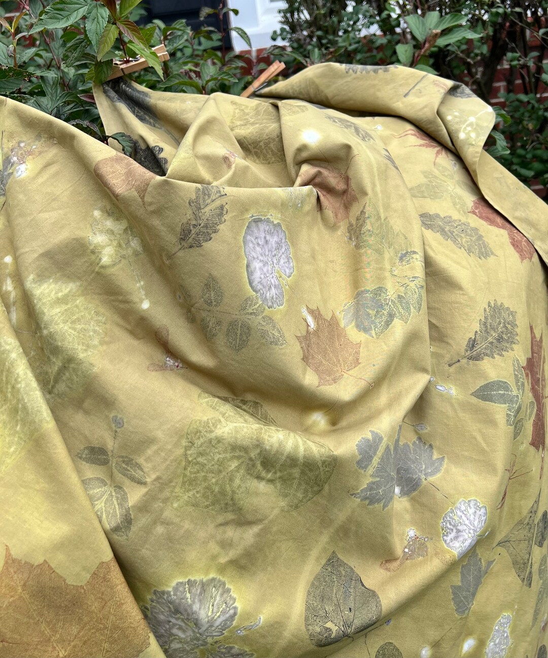 Naturally Dyed and Eco-printed Shawl - Etsy