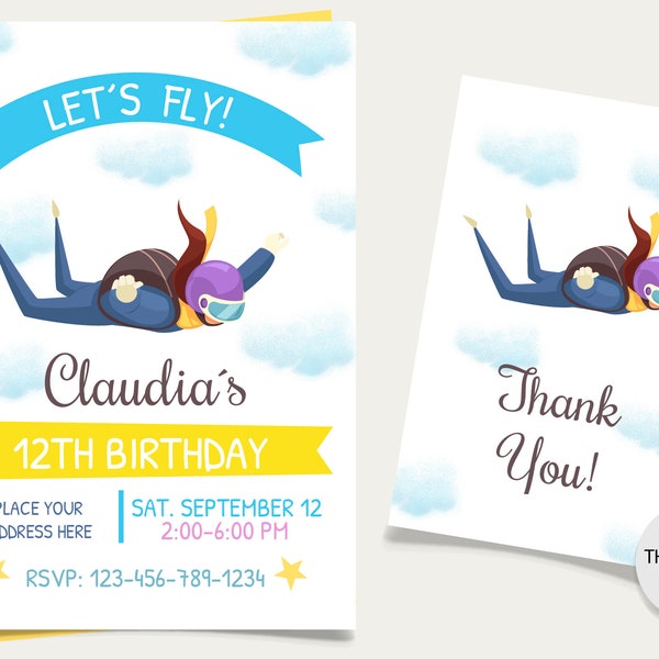 Ifly Invitation - Etsy