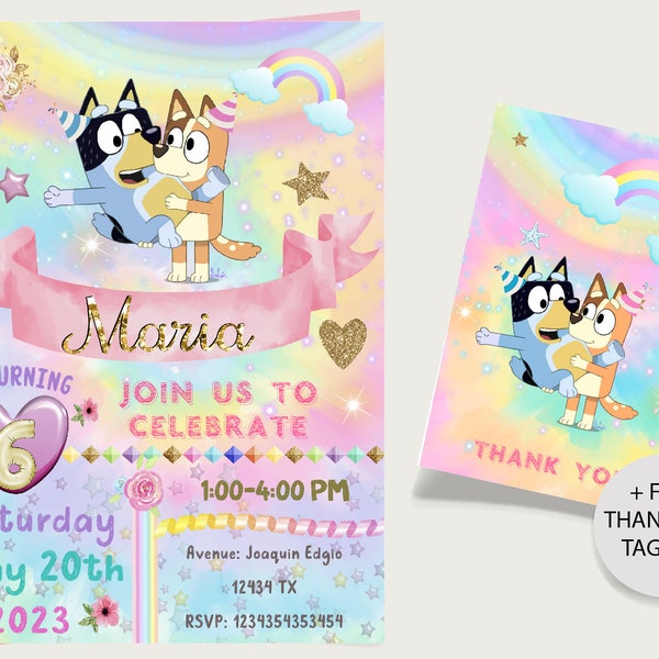 Bluey Birth Announcement - Etsy