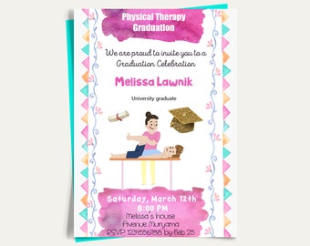Physical Therapy Graduation Invitation - Etsy
