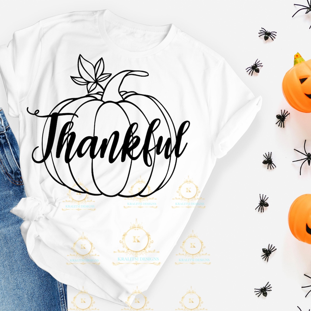 Thankful Svg-fall Svg- Thanksgiving Svg- Family SVG- Autumn- Halloween ...