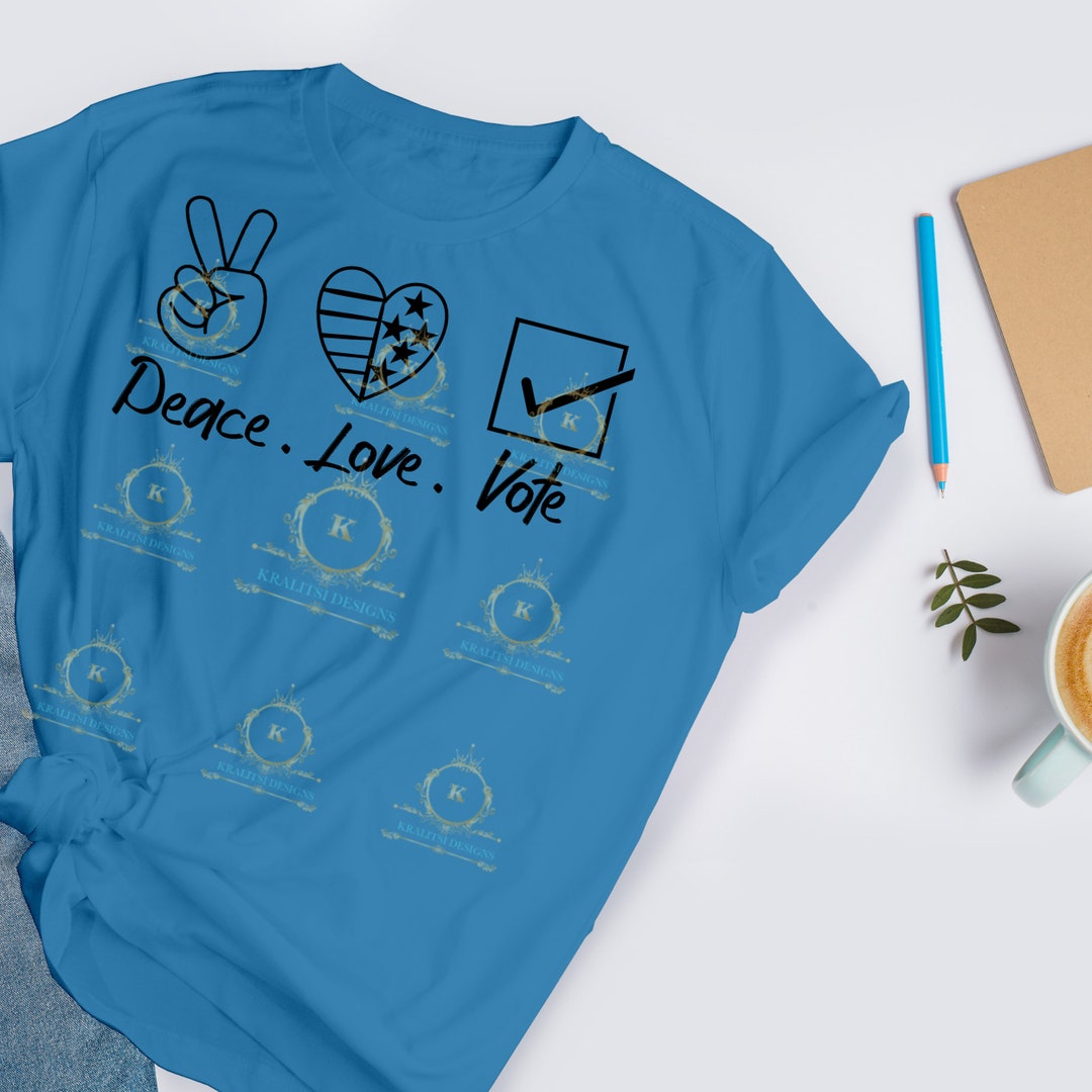Peace Love Vote SVG- Voting Svg- Vote Svg- Voting Cut File- Voting 2020 ...