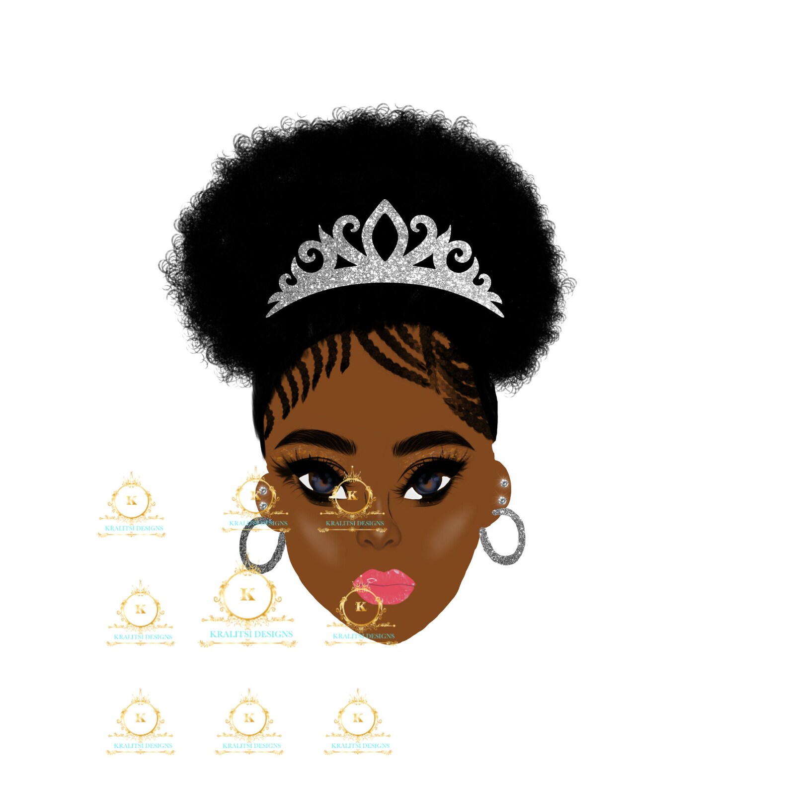 Melanin PNG Fashion Illustration Afro Woman Black Woman - Etsy