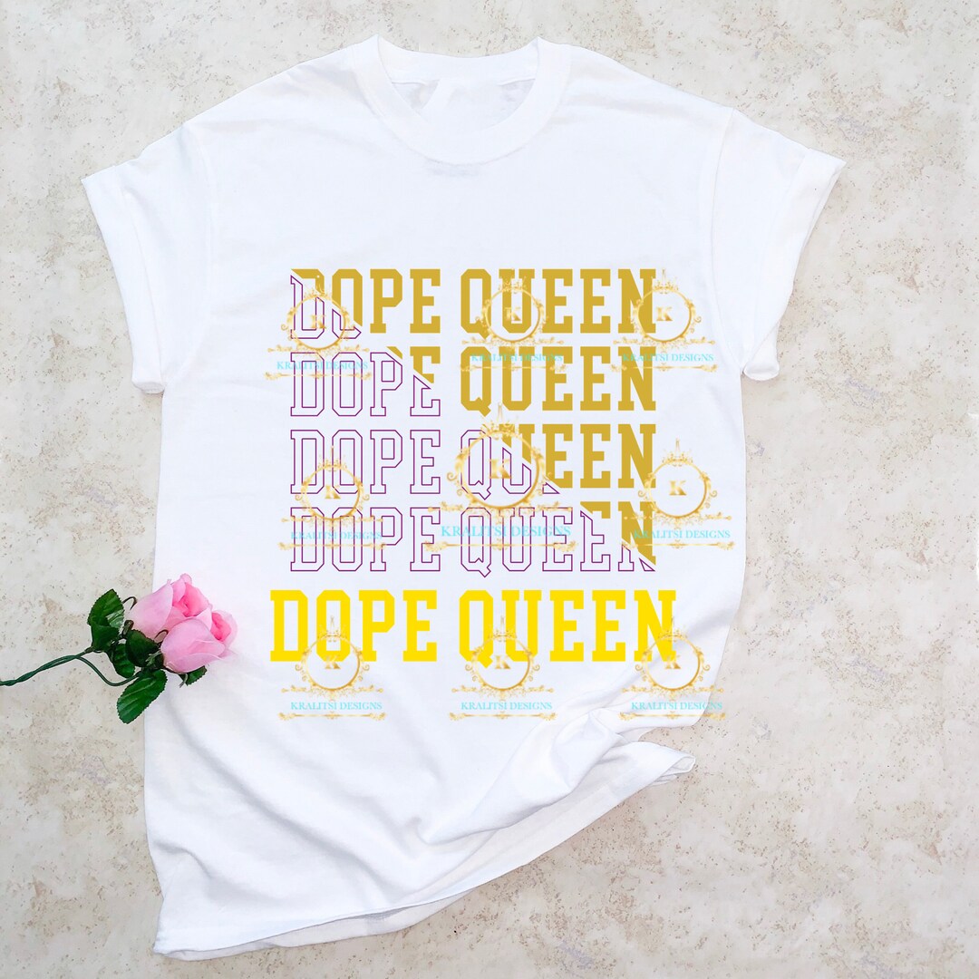 SVG- Dope Queen - Purple and Gold - Etsy