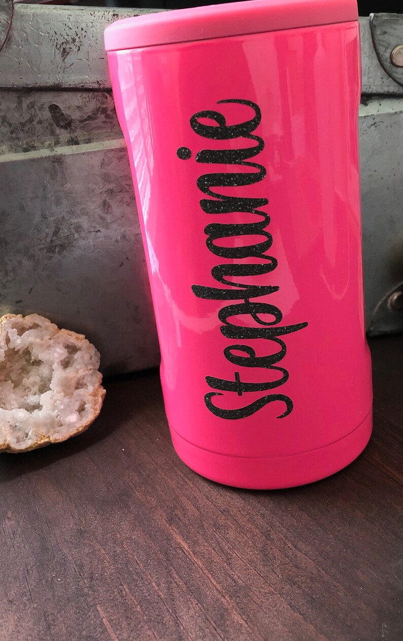 Name Vinyl Decal / Personalized Brumate / Glitter Monogram / Black ...