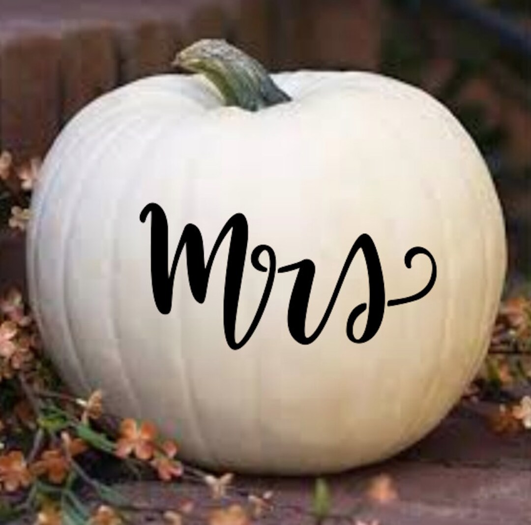 Mr. & Mrs. Pumpkin Vinyl Decal / Wedding Decal / Wedding Decoration ...