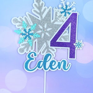 Frozen Snowflake Cake Topper - Handmade - Frozen Party - Girl ...
