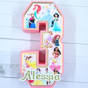 Pink Frozen 3D Number 8" Tall Perfect for Your Frozen Themed Birthday ...