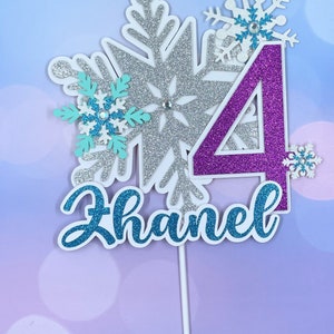 Frozen Snowflake Cake Topper - Handmade - Frozen Party - Girl ...