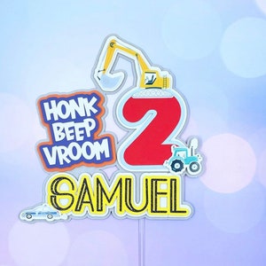 Honk Beep Vroom Cake Topper - Transportation Themed Birthday Party ...
