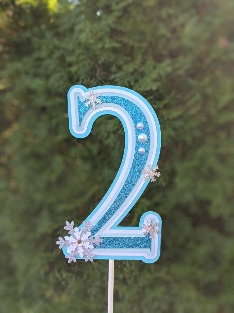 Frozen Number Age Cake Topper Frozen Birthday Party Winter | Etsy