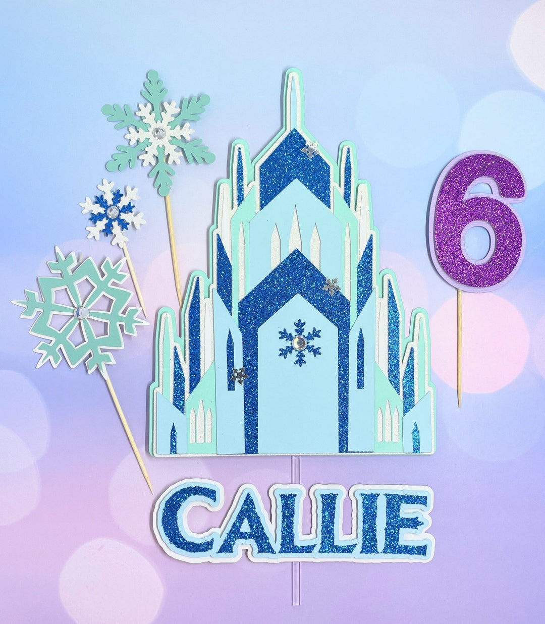 Frozen Castle Cake Topper or Cakecup Tower Stand - Frozen Cake Topper ...