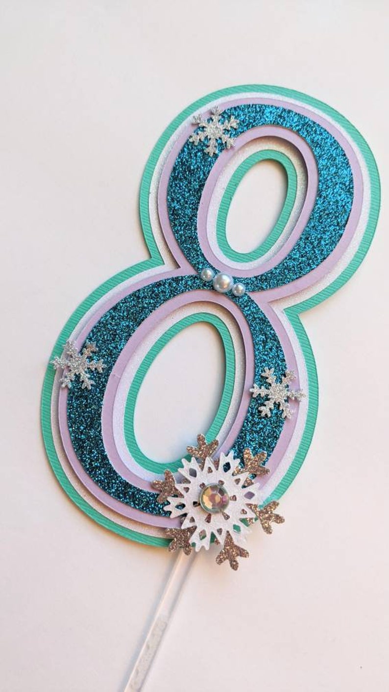 Frozen Number Age Cake Topper Frozen Birthday Party Winter - Etsy