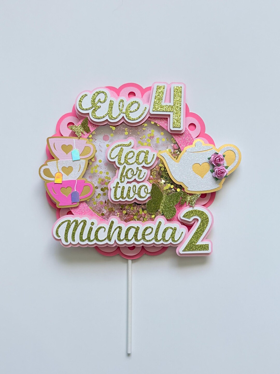 Tea for Two Cake Topper Par-tea Birthday Party - Time for Tea Party ...