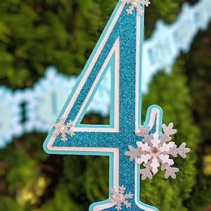 Frozen Number Age Cake Topper - Frozen Birthday Party- Winter Themed ...
