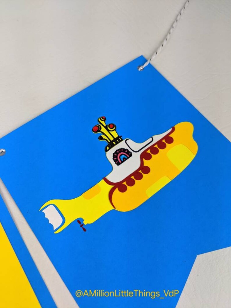 Yellow Submarine Birthday Party Decorations, ONE Banner, 1st Year in ...