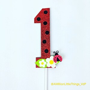 Ladybug Cake Topper | Ladybug ONE Cake Topper | Name is One | Mariquita ...