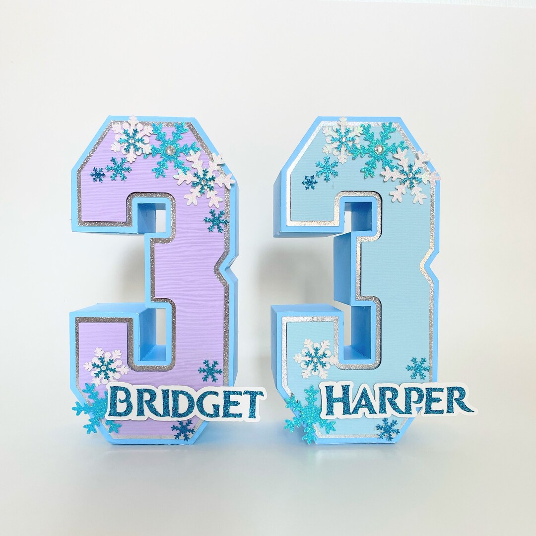 Frozen 3D Number 8" Tall Perfect for Your Frozen Themed Birthday Party ...