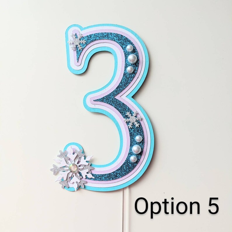 Frozen Number Age Cake Topper Frozen Birthday Party Winter - Etsy