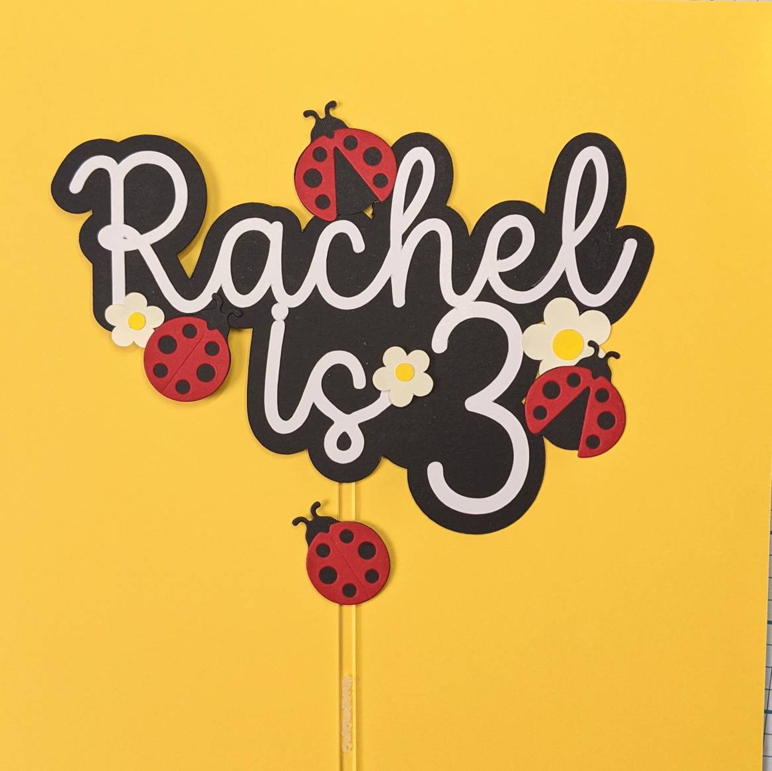 Ladybug cake topper Ladybug ONE cake topper Name is One | Etsy