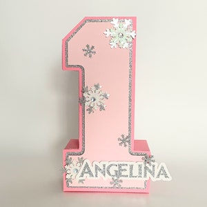 Pink Frozen 3D Number 8" Tall Perfect for Your Frozen Themed Birthday ...