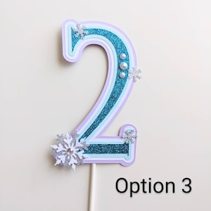 Frozen Number Age Cake Topper - Frozen Birthday Party- Winter Themed ...